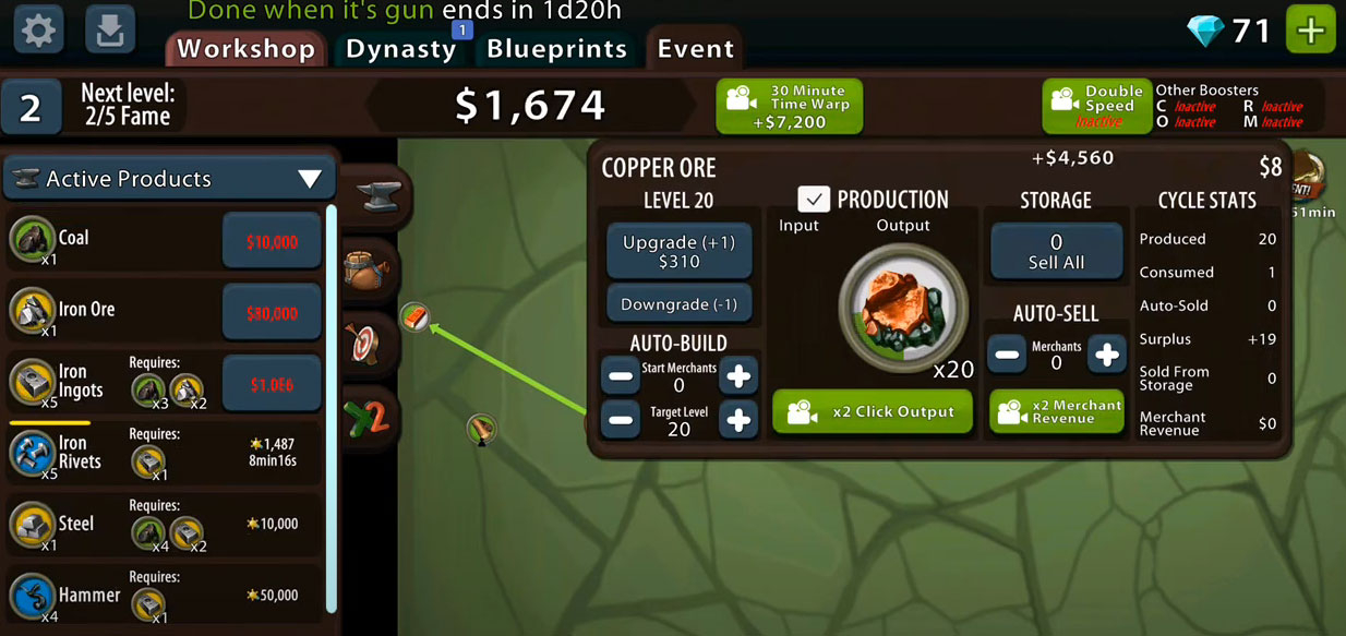 Crafting Idle Clicker - 1-Click-Games