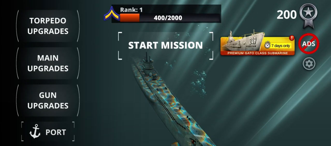 Uboat Attack - 1-Click-Games