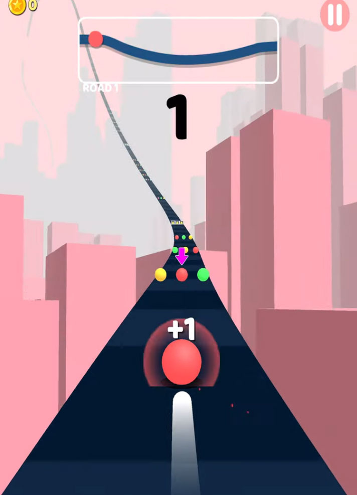 Color Road - 1-Click-Games