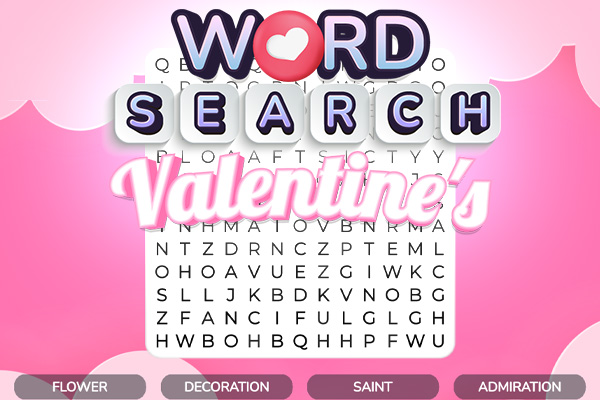 Valentine's Word Search - Boomer Games