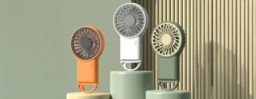 Foldable Cartoon Mini Fan – USB Rechargeable - BuyTown