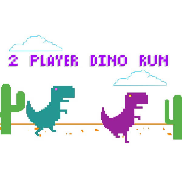 2-Player Dino Run - EZJO