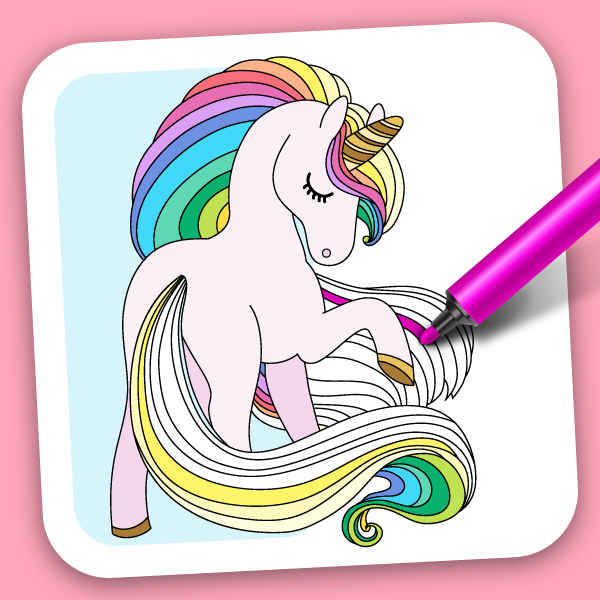 Unicorn Coloring Book - EZJO