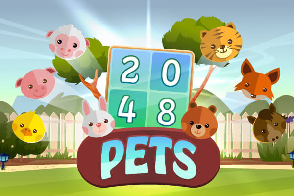 2048 Pets - Games 4 Grandma