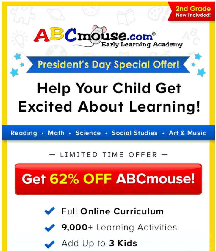 ABCmouse's Special Upcoming Presidents Day Sale - Games Educate Kids