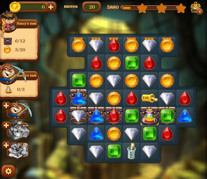 Jewels to the Center of the Earth - Free Casual Games!