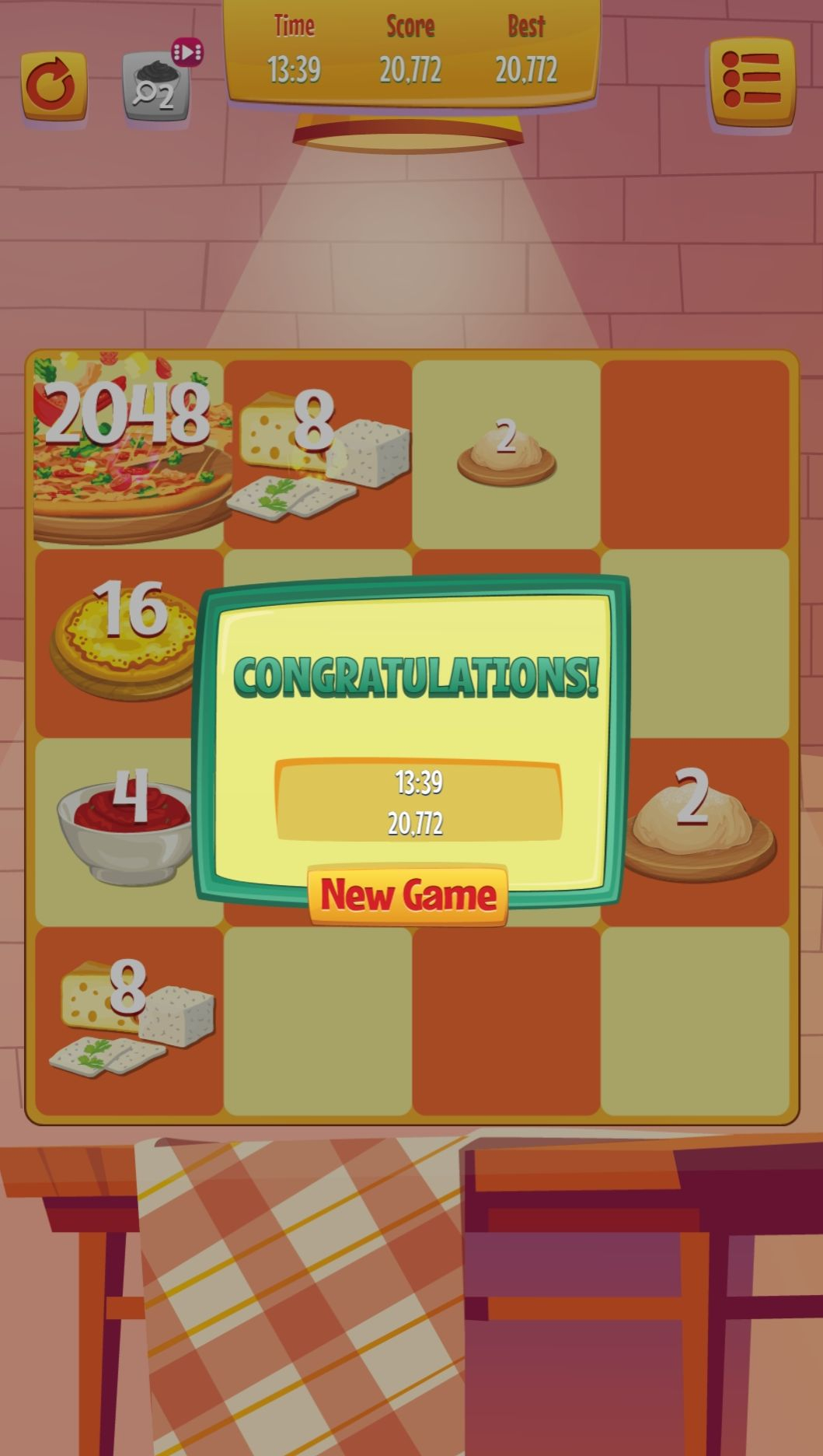 2048 Pizza - Free Casual Games!