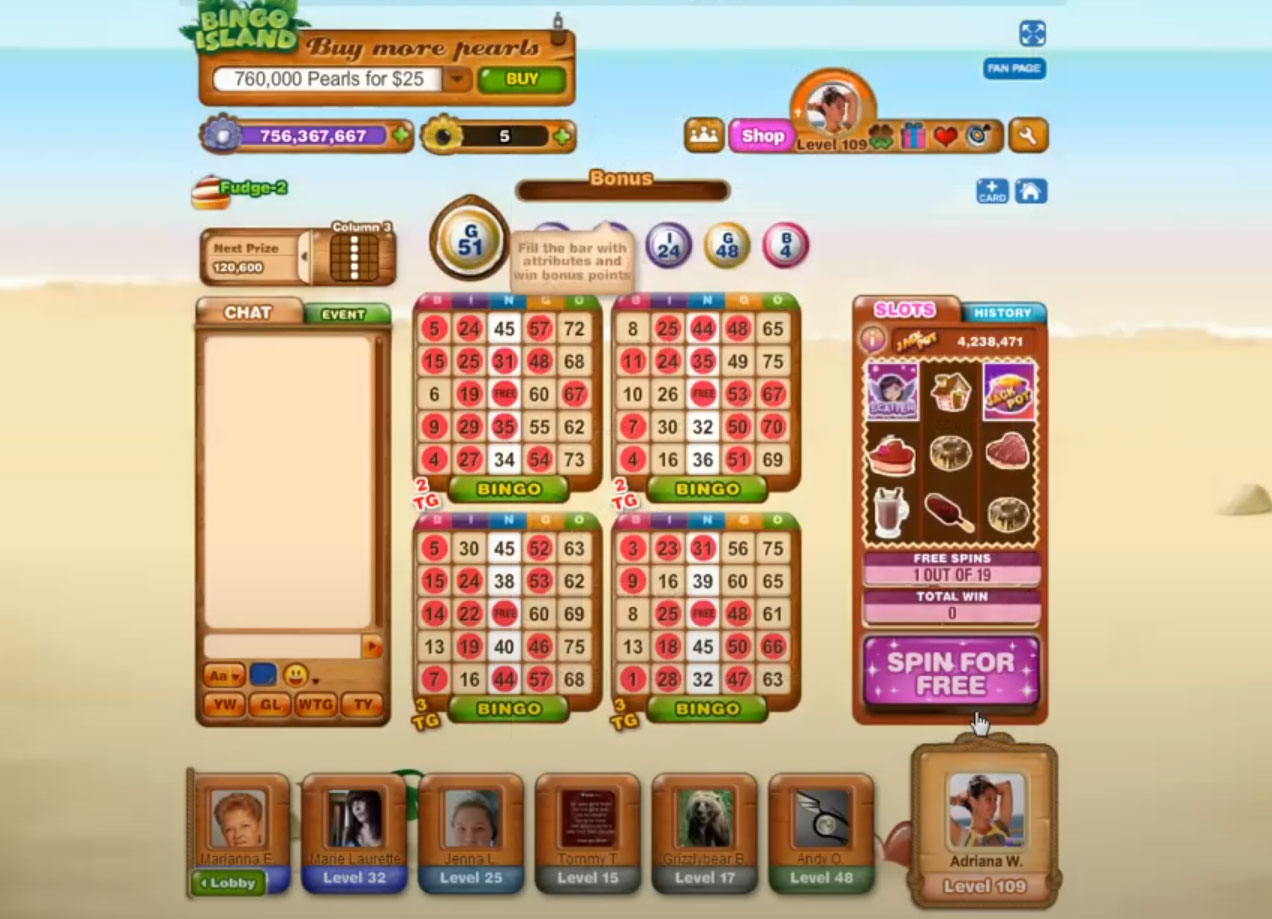 Bingo Island 2024 Club Bingo - Jackpot 4 Free