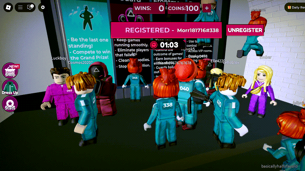 [💘] Squid Game X Discord Server & Social Channels | RobloxGo
