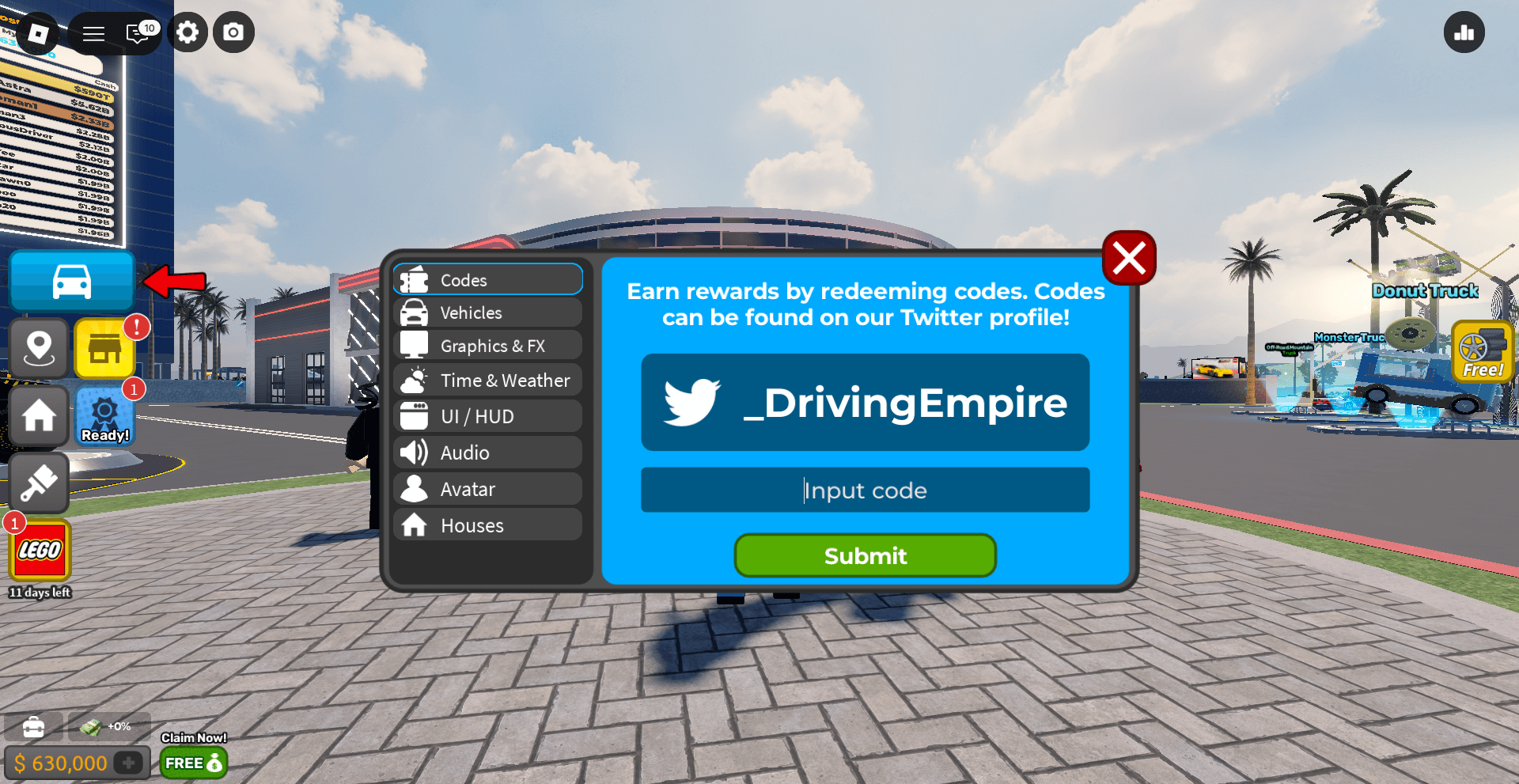 [BODYKITS] Driving Empire🏎️ Car Racing Codes (January 2026) | RobloxGo