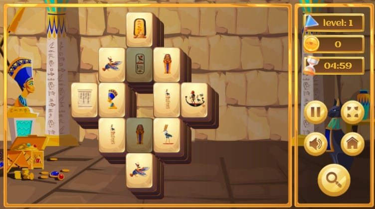 The Quest Of Egypt - Online Mahjong