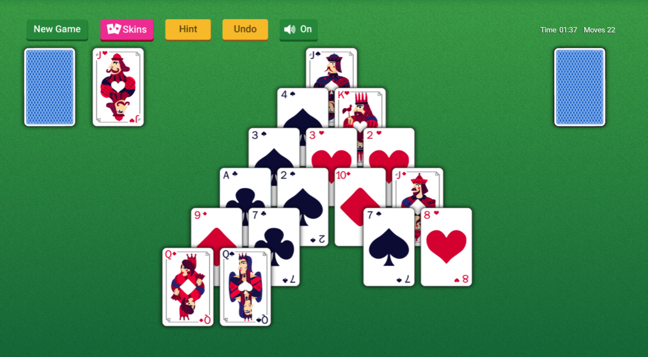 Online Pyramid Solitaire - Online Solitaire