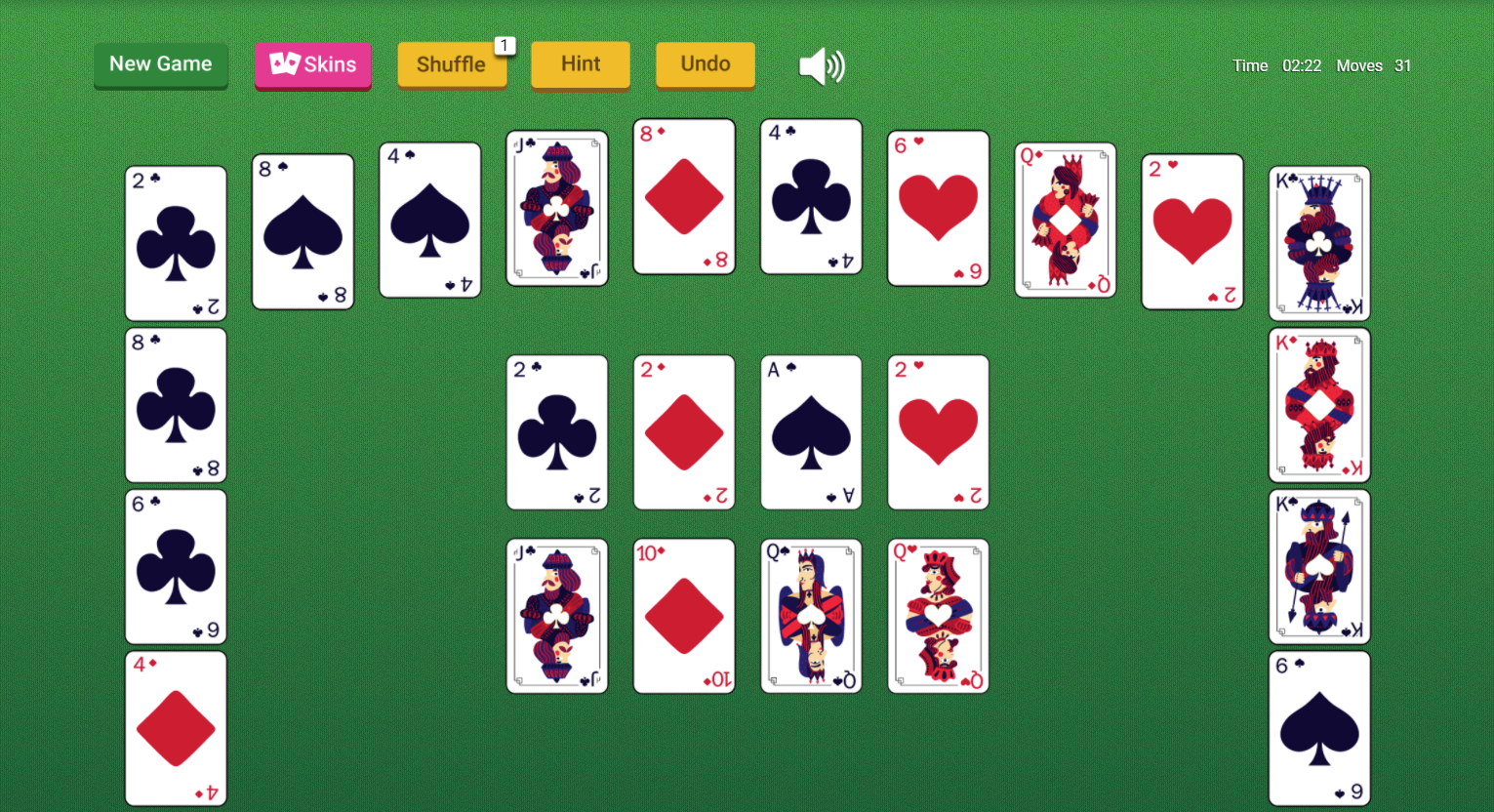Online Crescent Solitaire - Online Solitaire