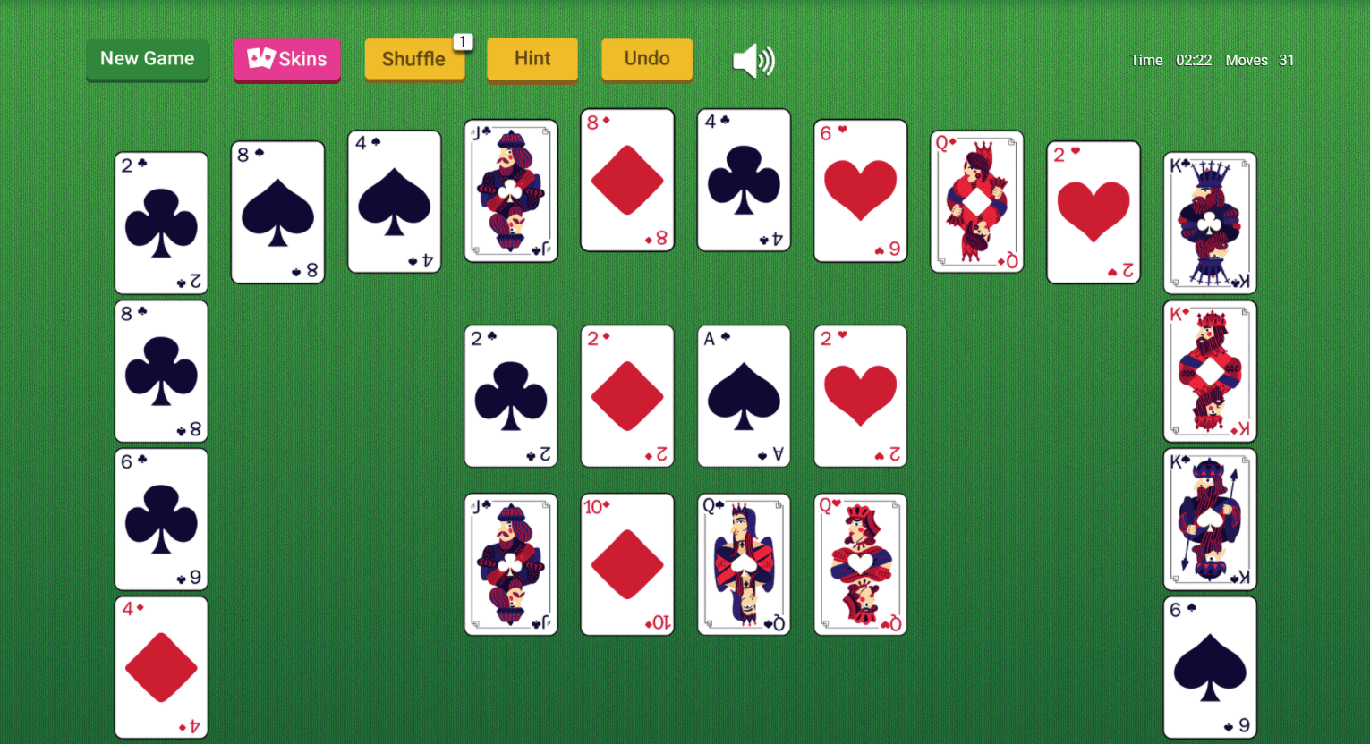 Online Crescent Solitaire - Online Solitaire