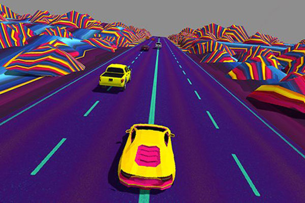 Neon Race Retro Drift - SportGames