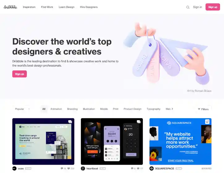 Dribbble - Stimulating Creativity