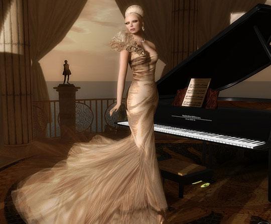 Amazing Wedding Gown from Second Life - Virtual Games Online - Virtual ...